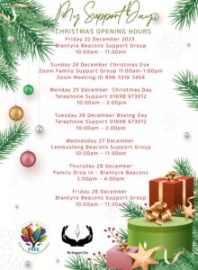 My Support Day – Festive Opening Hours – South Lanarkshire ADP